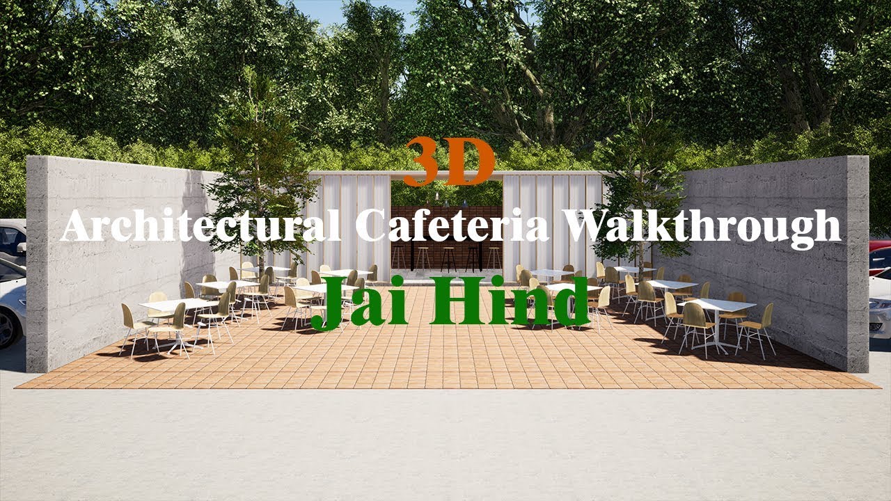 3D Architectural Cafeteria Walkthrough - YouTube