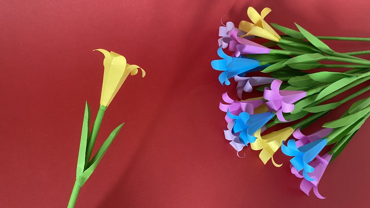 Comment faire une fleur en origami | Fleur Origami Facile - YouTube