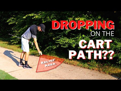 Rules of Golf | Penalty Area Relief With Cart Path In The Way! - YouTube