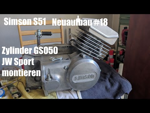Zylinder GSO50 von JW Sport montieren / Simson S51 Neuaufbau #18