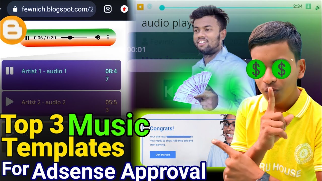 Top 3 Music player seo friendly templates for Blogger. How to add ...
