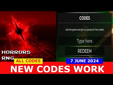 *NEW CODES JUNE 7, 2024* Horrors RNG 💀 [RELEASE] ROBLOX | ALL CODES - YouTube