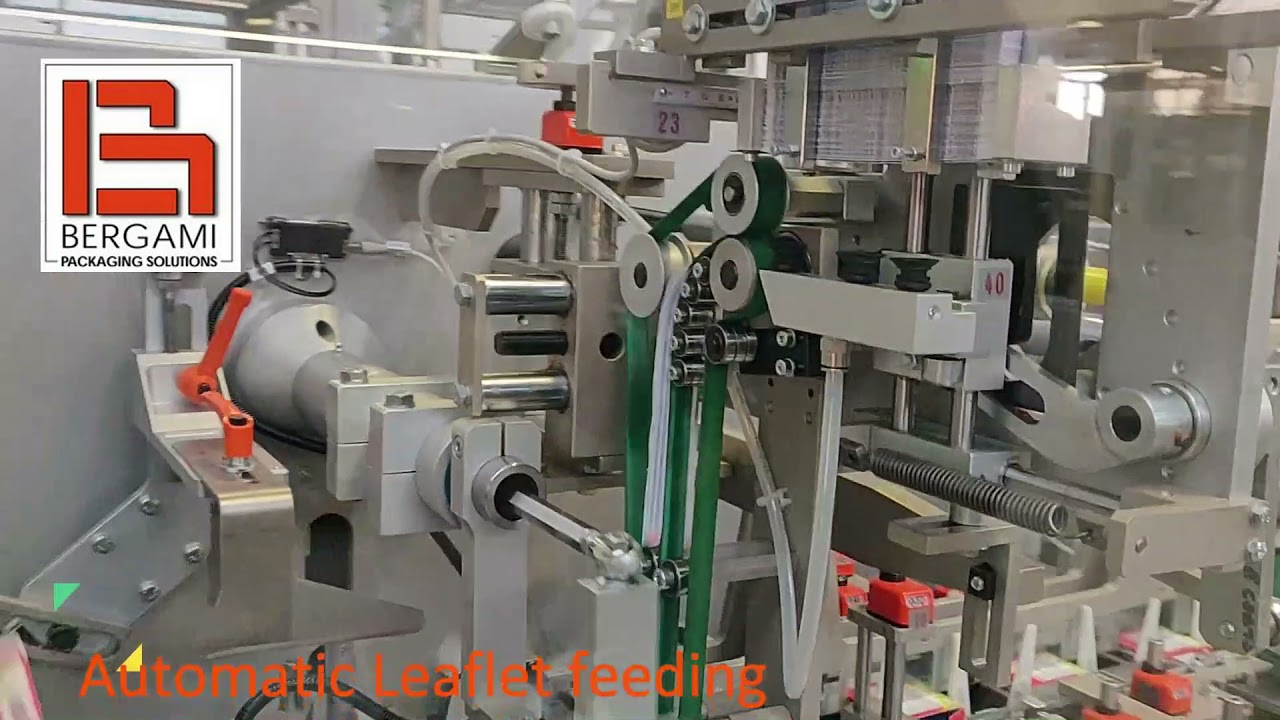 Bergami AS150 cartoner and CM40 overwrapper for blisters - YouTube