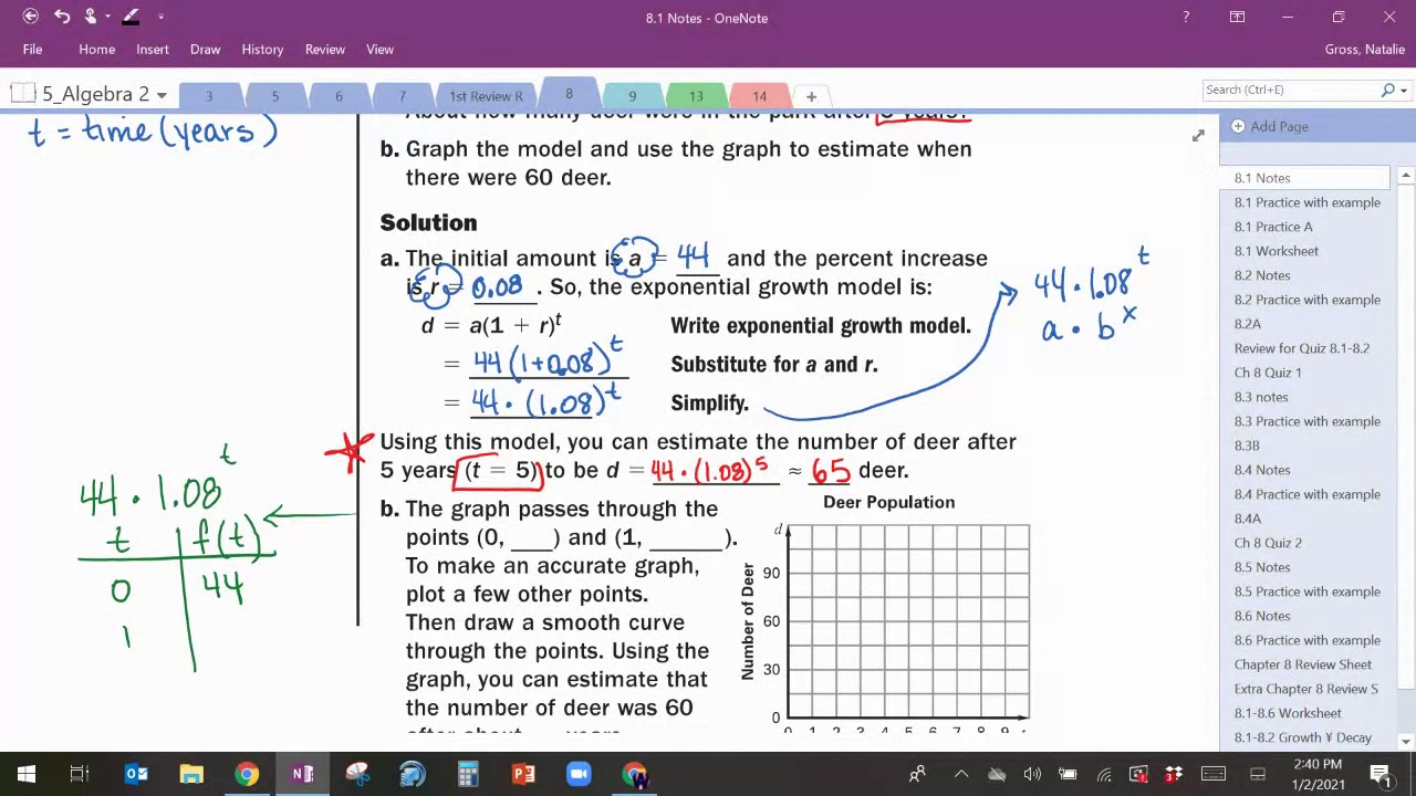Algebra 2 - Lesson 8.1 - Part 3 - YouTube
