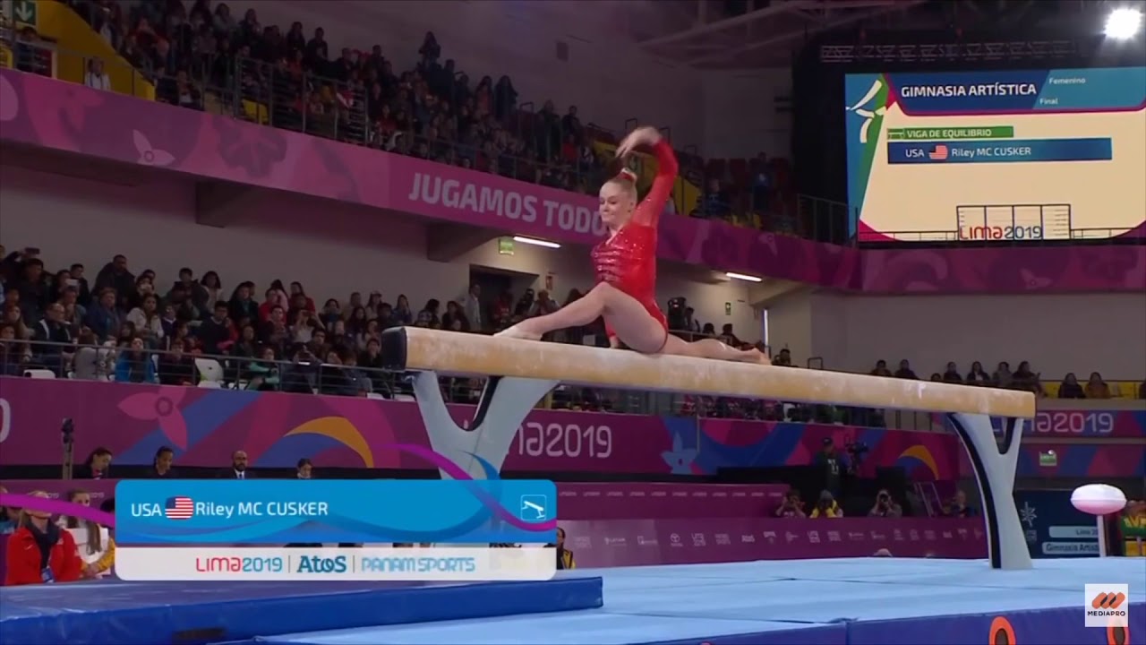 Riley McCusker (USA) - Beam (BRONZE) - Event final - 2019 Pan American ...