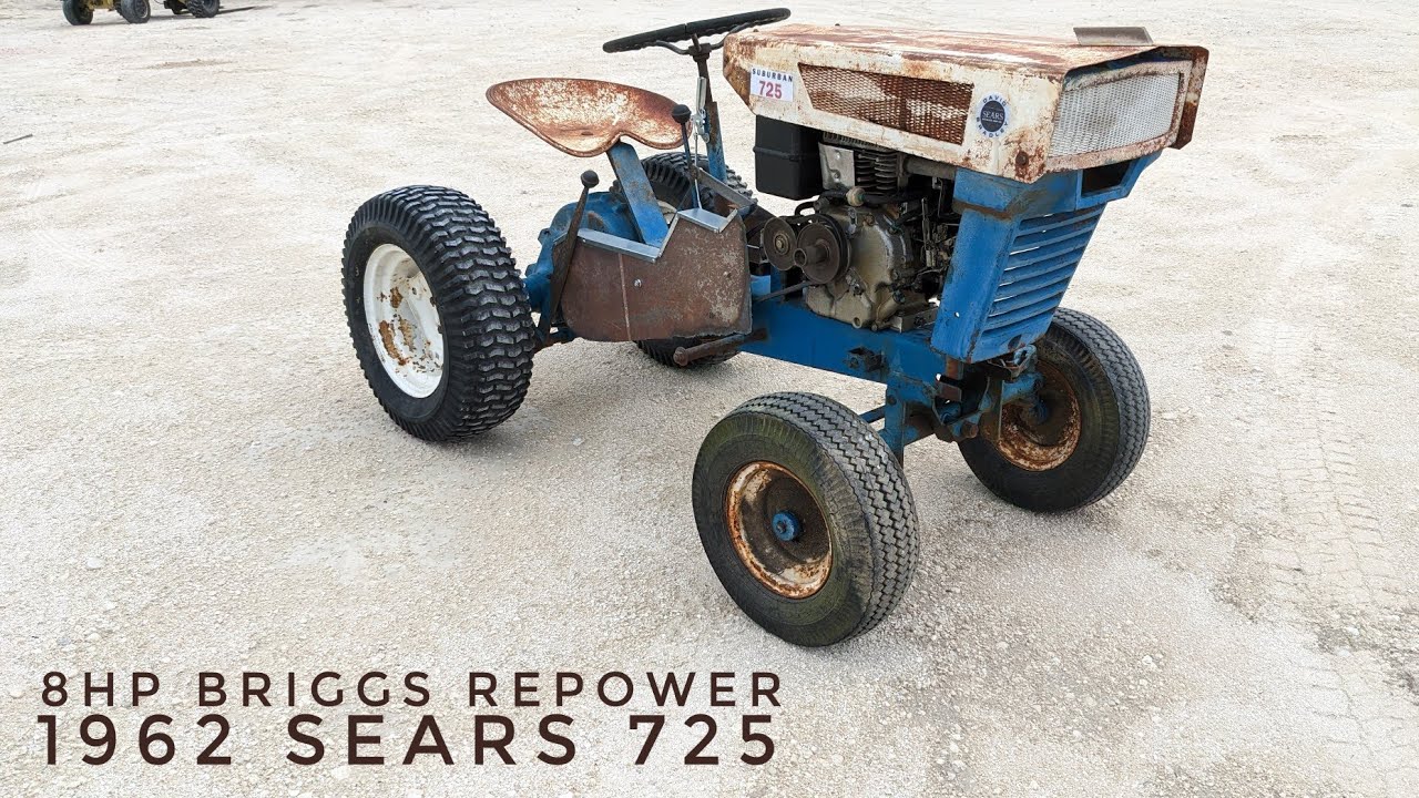1962 David Bradley 725 tractor repower - YouTube