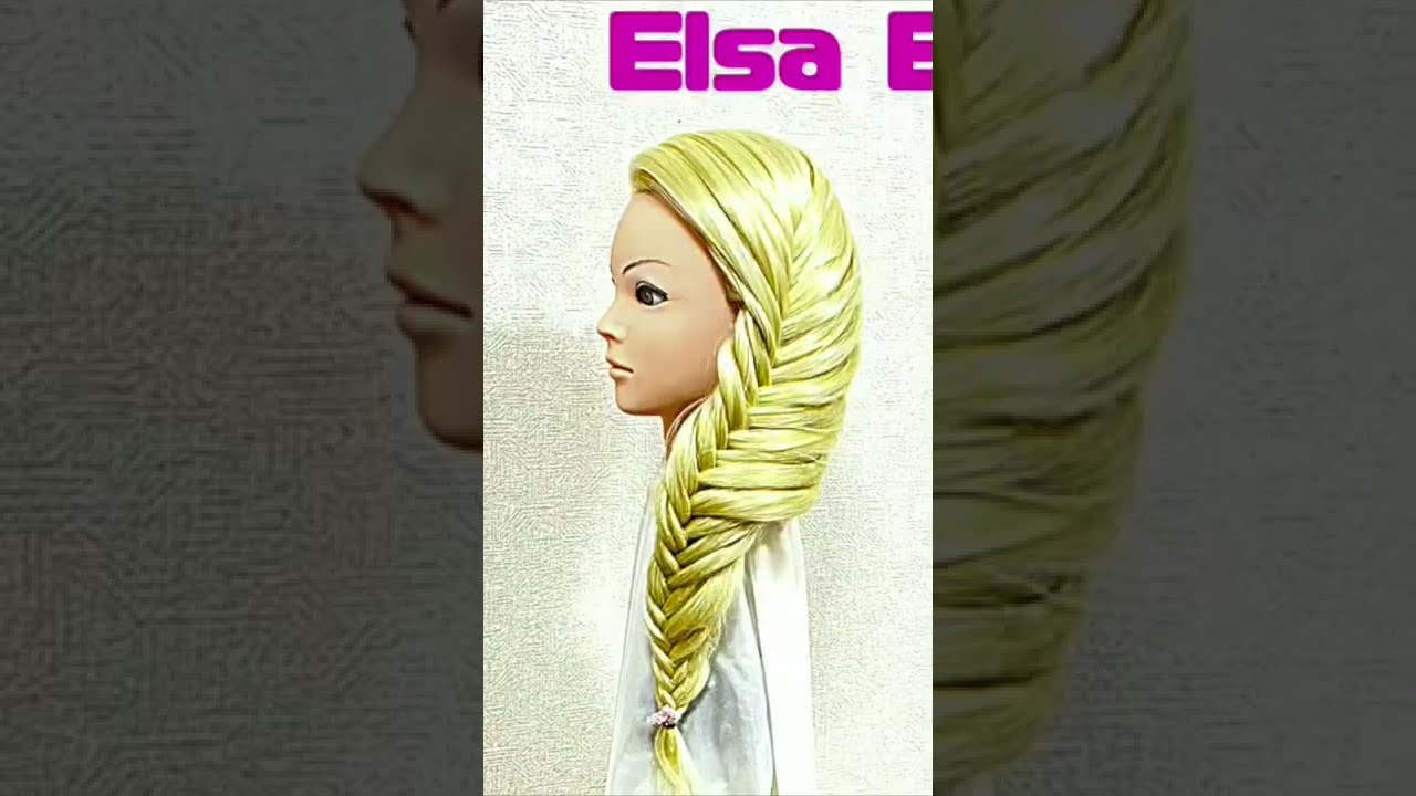 Fishtail Elsa Hairstyle Easy Tutorial #shorts 初心者でも簡単にできる エルサ風 フィッシュテール ...