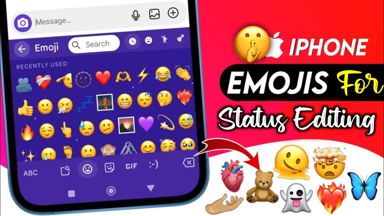 iPhone Emoji For Status Editing | New Apple Emoji Font | Usama Rajput ...