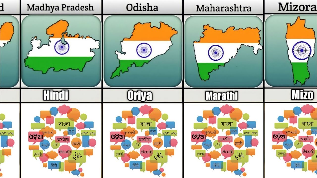 Indian States And Their Official Languages 😱 - YouTube