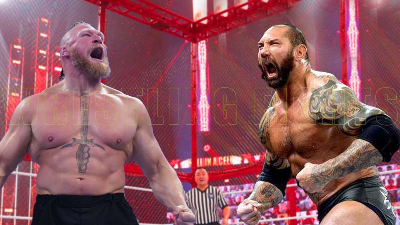Brock Lesnar vs Batista Hell in a Cell Match Wrestling Fights - YouTube