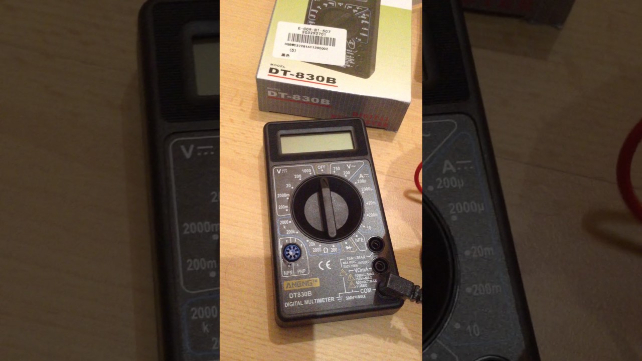 DT - 830B Mini 19 Ranges LCD Digital Multimeter - BLACK - YouTube