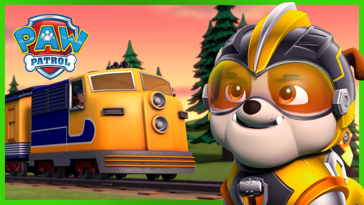 Mighty Rubble Saves a Train and More Rescue Moments! | Paw Patrol ...