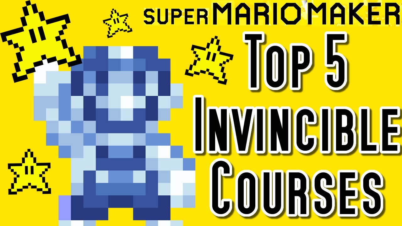 Super Mario Maker Top 5 INVINCIBLE STAR Courses (Wii U) - YouTube