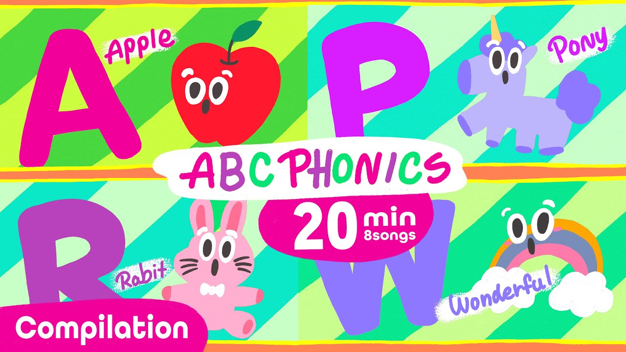 【ABC】20Min + ABC Song Compilation | 8 Nurseryrhymes | Kindergarten ...
