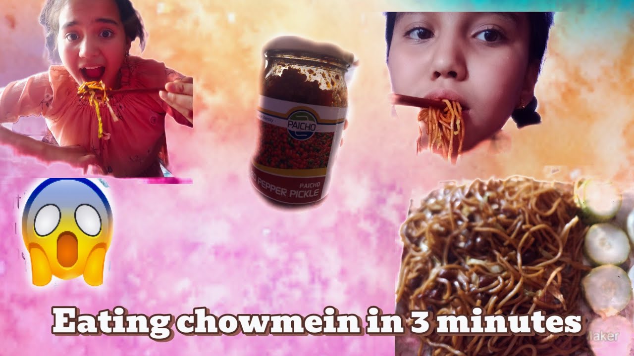 ** eating chowmein in 3 minutes**|| - YouTube