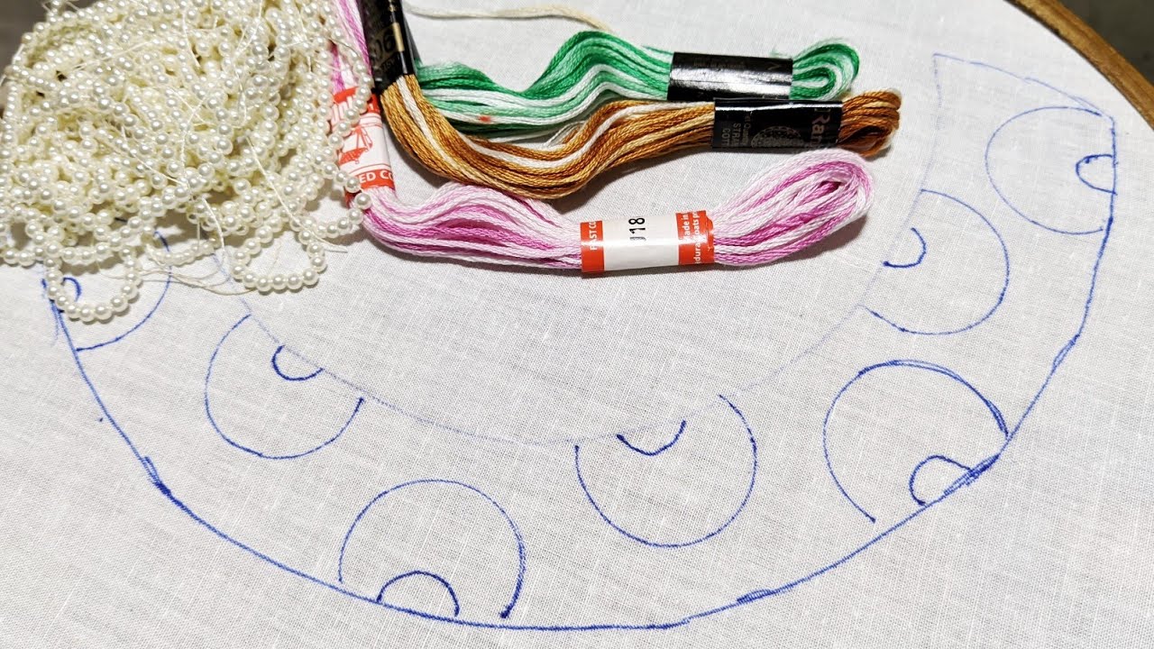 Hand embroidery design | Neckline Embroidery : Beautiful Hand ...
