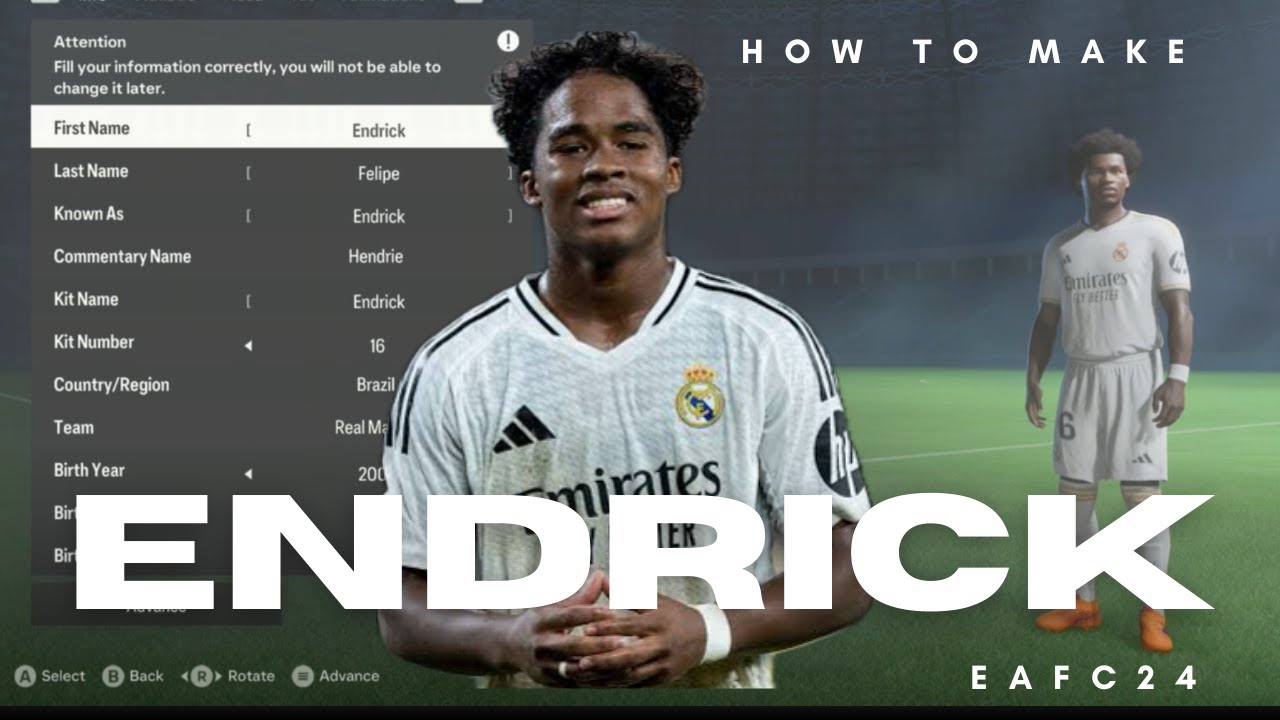How to make ENDRICK on fc24!!! - YouTube