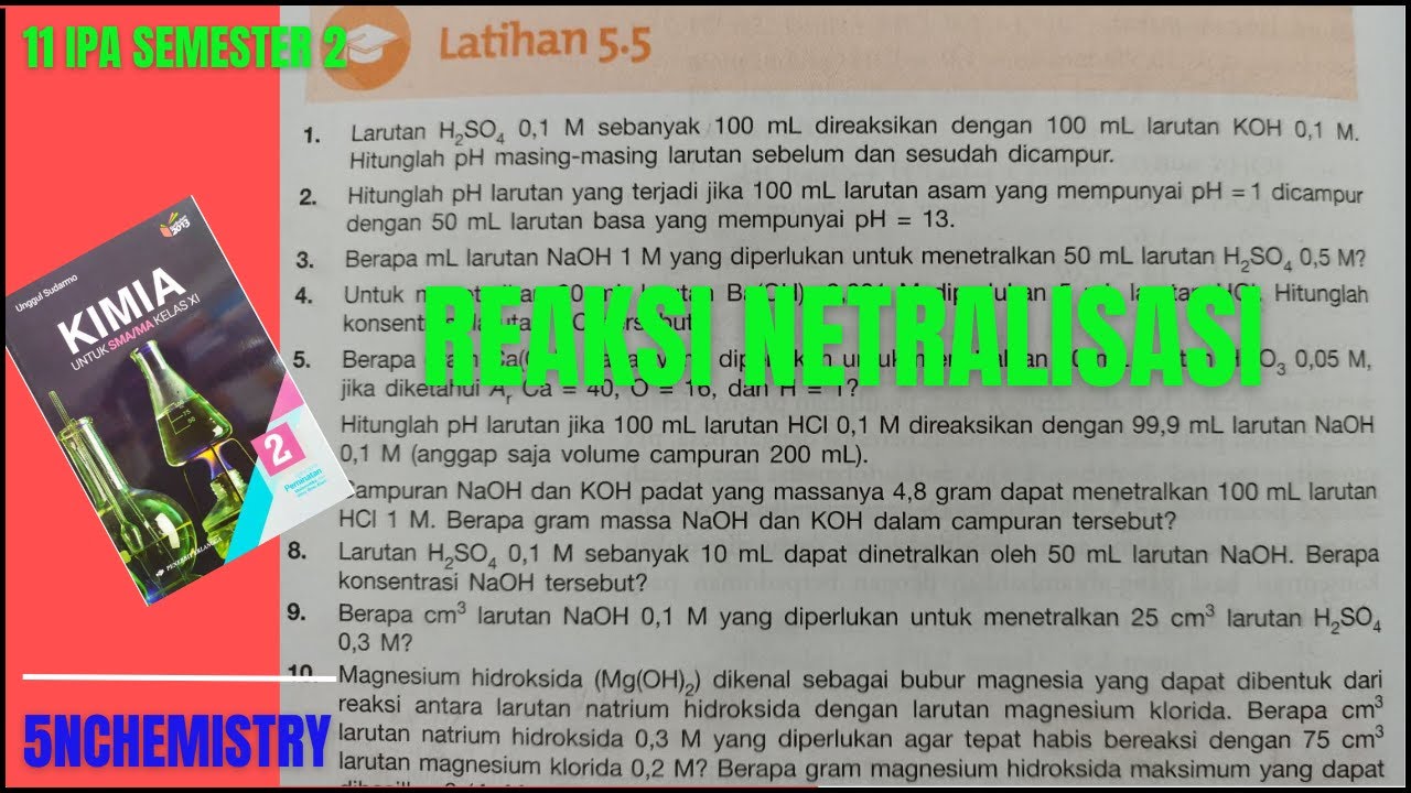 Full ‼️ Perhitungan pada Reaksi Netralisasi Asam Basa - YouTube