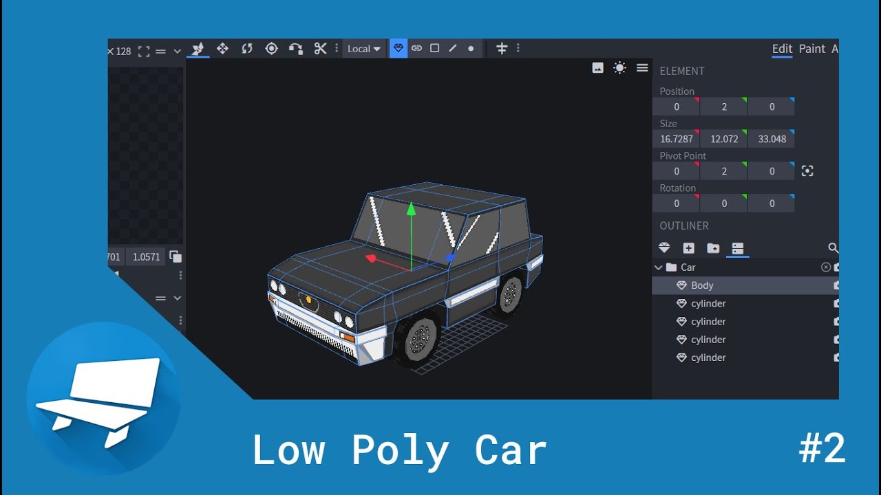 [Blockbench Timelapse] Making a Low Poly Car - YouTube