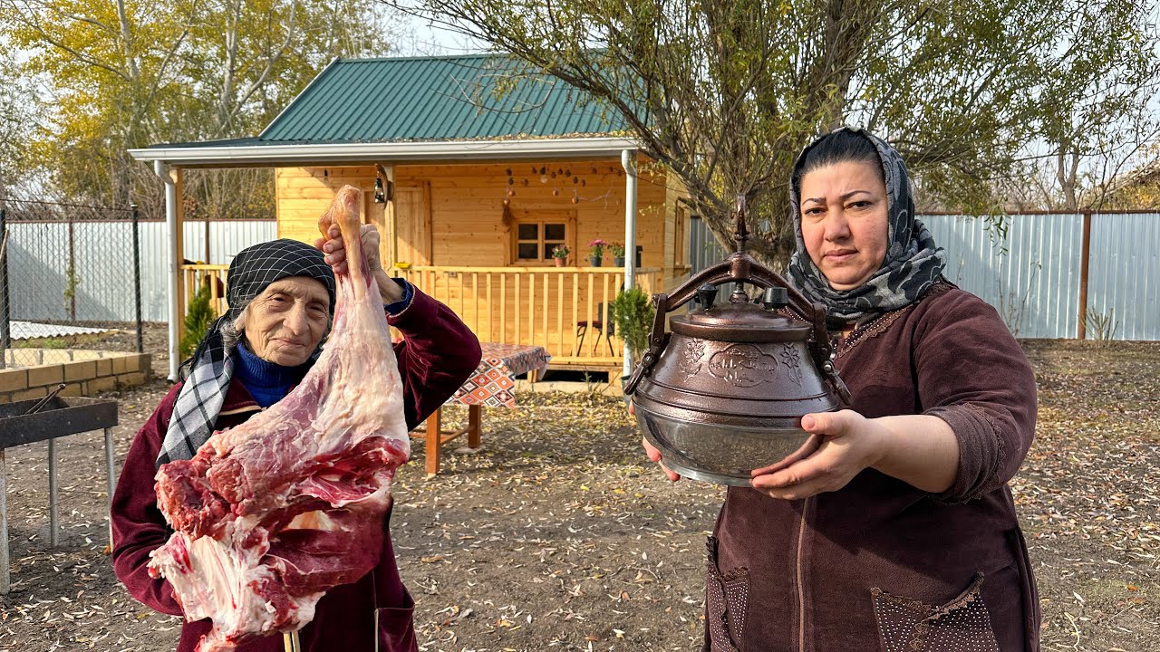 Cooking Whole Goat Leg in an Afghan Cauldron - YouTube