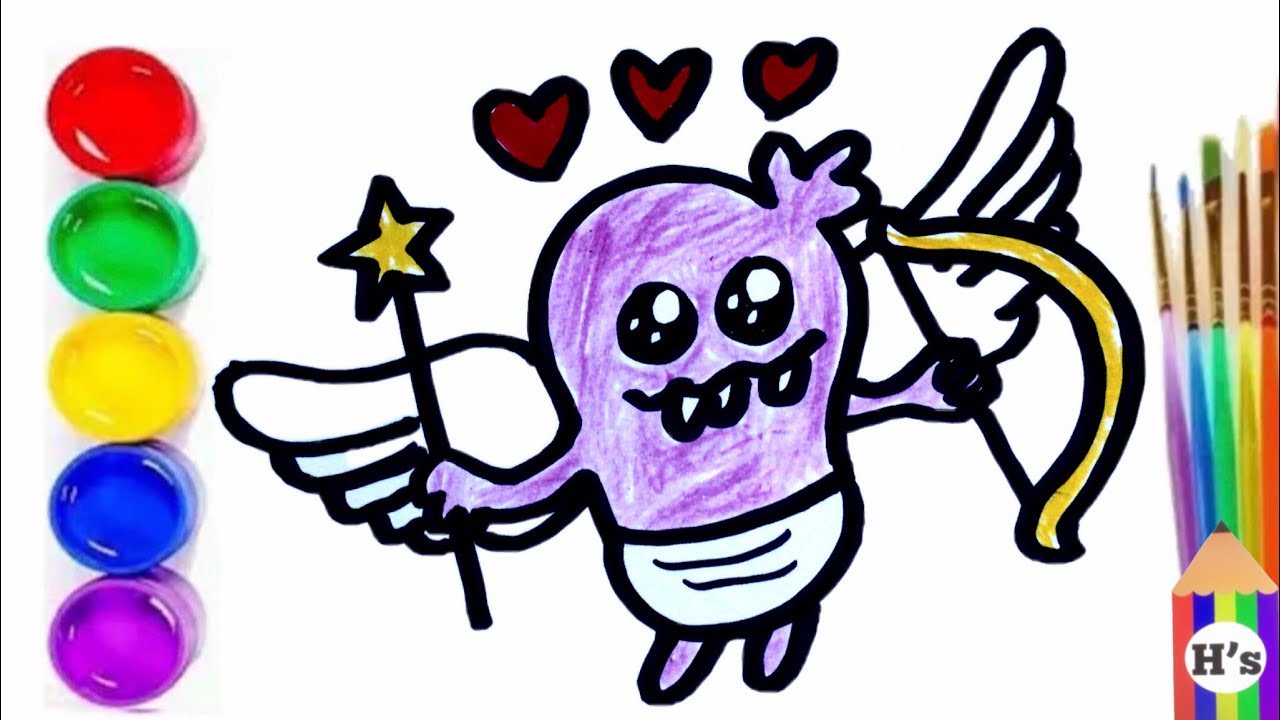 How To Draw a Cute Love Fairy | Bolalar uchun yoqimli sevgi peri rasm ...