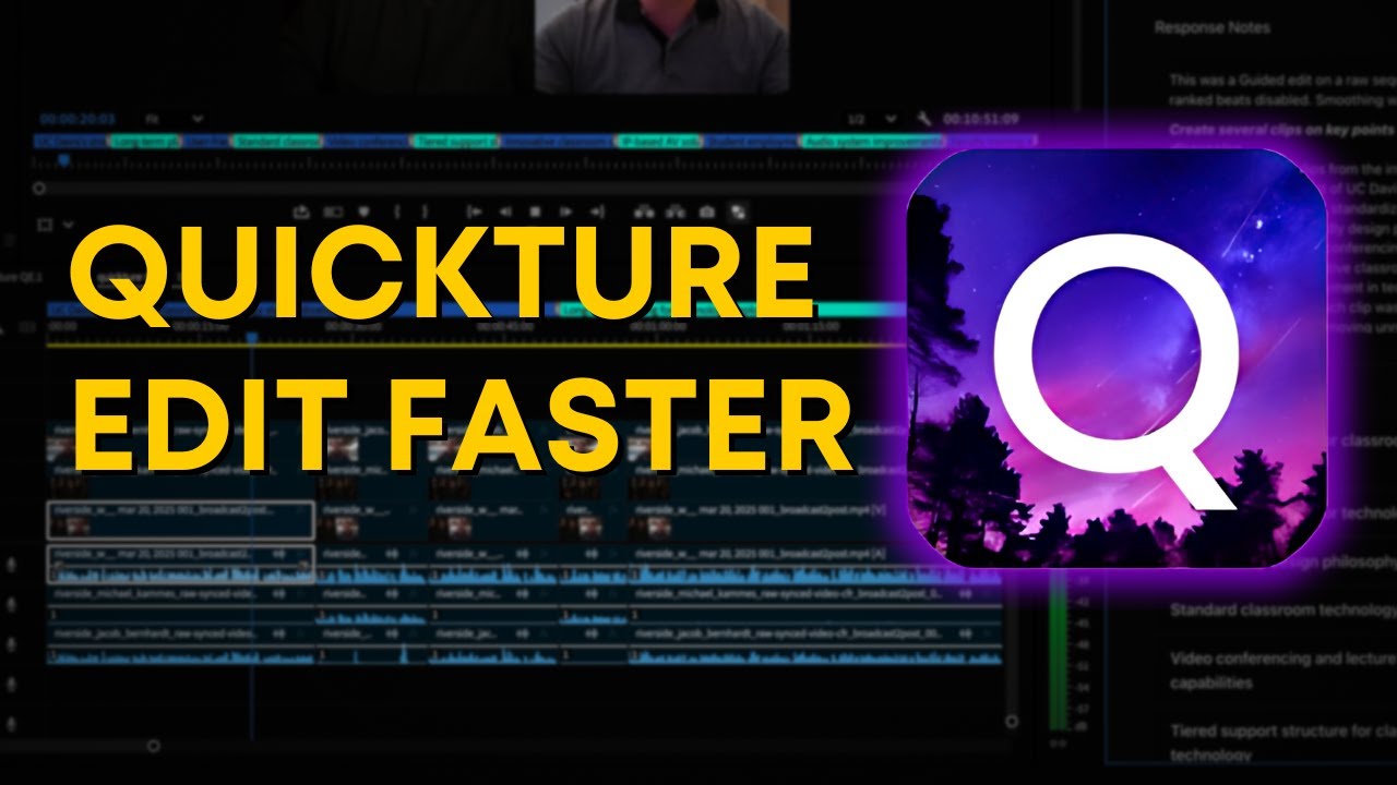 AI Video Editing with Quickture | Rough Cut in Minutes - YouTube