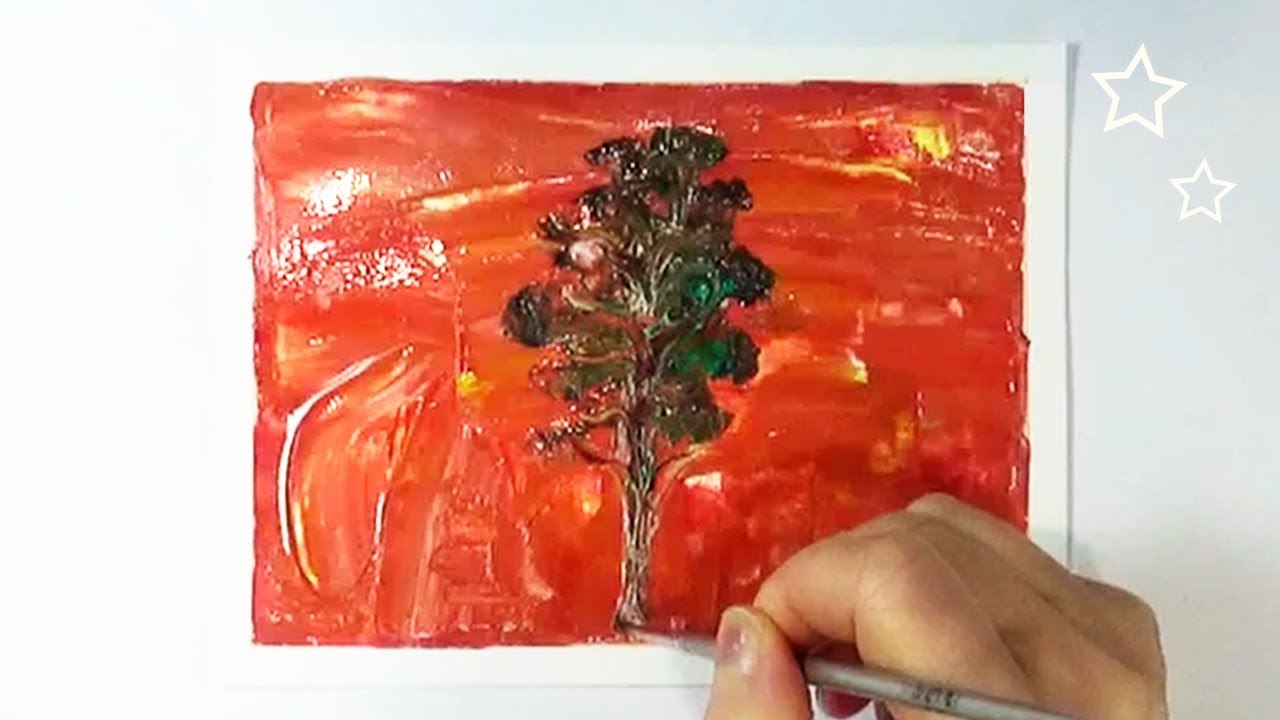 Easy Abstract Tree 😃 Acrylic Painting for Beginners / Quick Easy Art ...