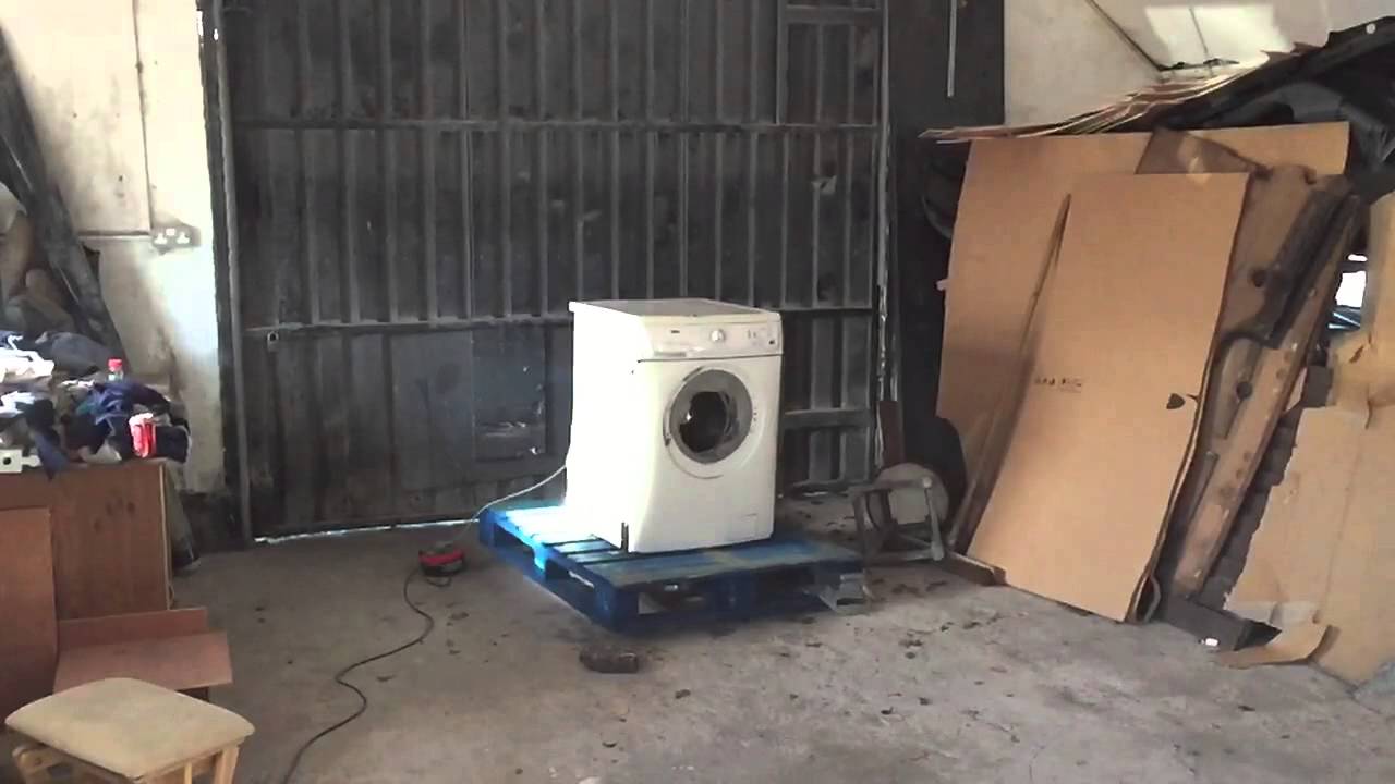 Destroyed Washing Machine - Slow Mo - YouTube