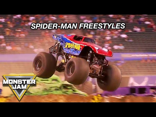 Spiderman Monster Trucks Marvel Bodies Are Back In Monster Jam! Black