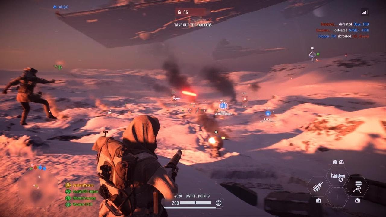 SWBF2: GA on Hoth with 11 friends. - YouTube