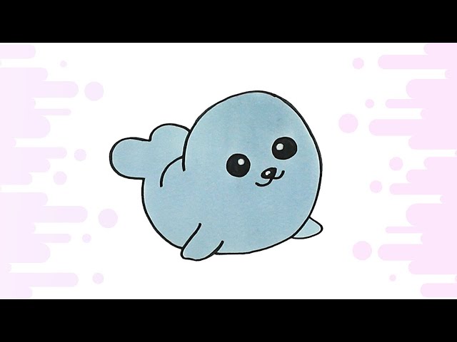 Como Desenhar Uma Foca Bebe Saudação De Foca Bebê Fofo Com Gesto De