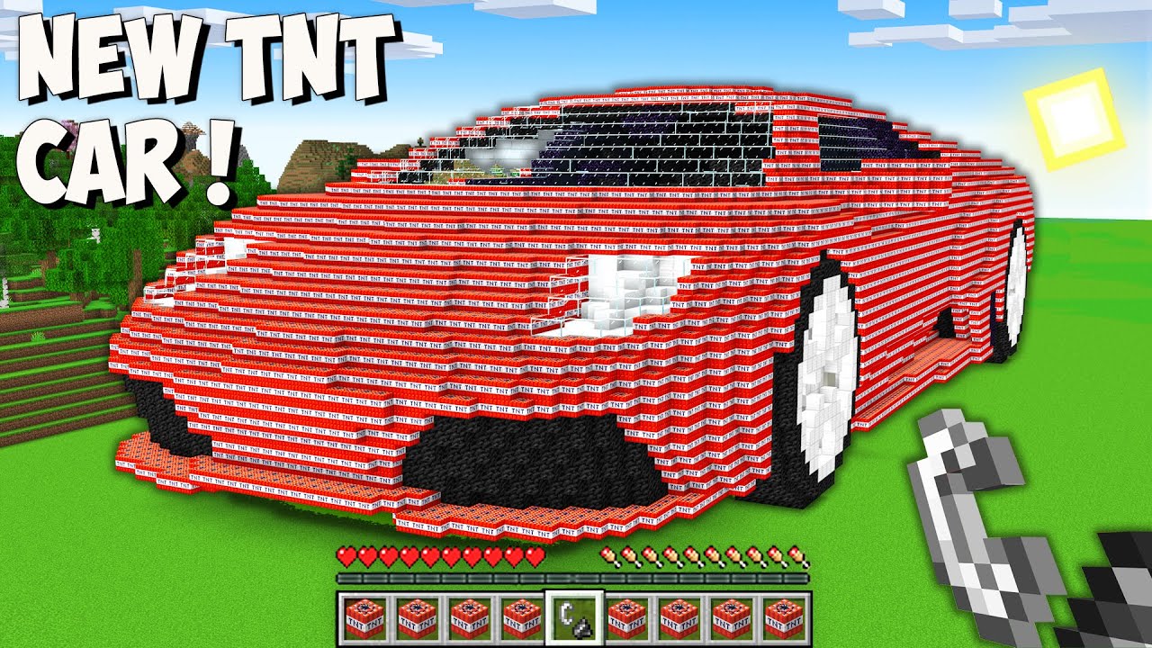This is THE BIGGEST TNT SPORT CART in Minecraft! I found GIANT TNT CAR ...