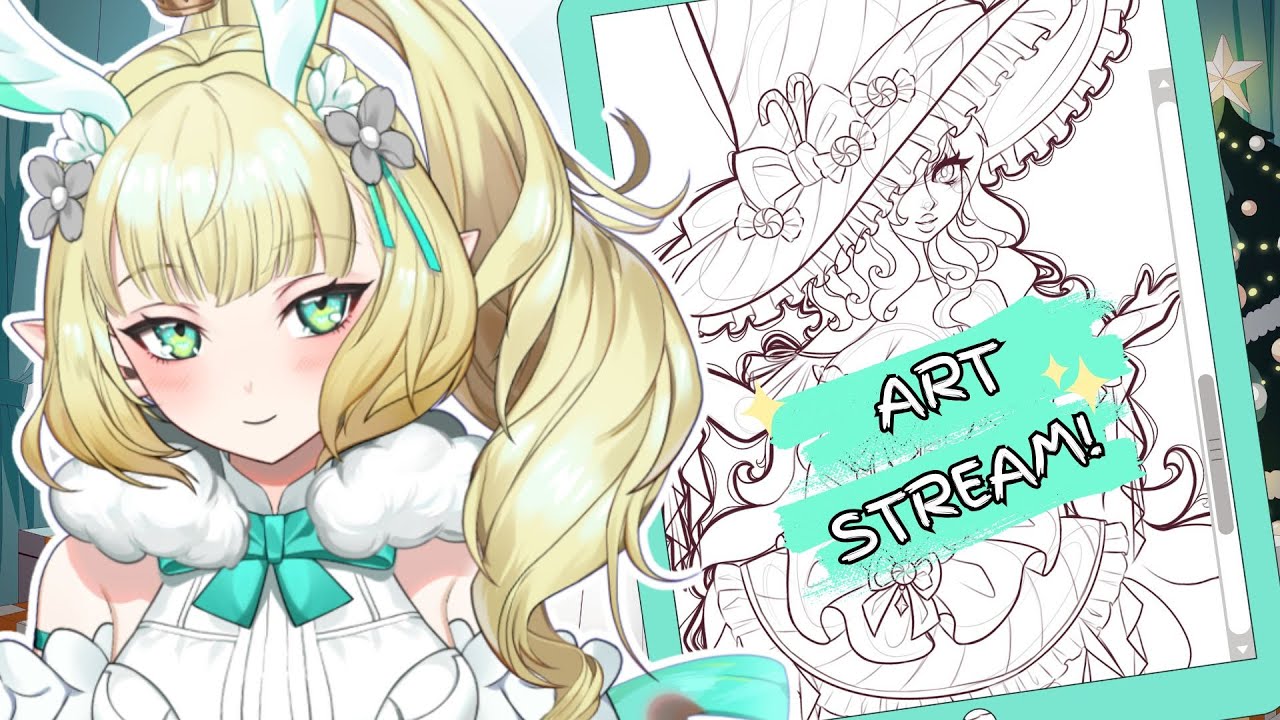 Continuing My Christmas Art!│ART STREAM - YouTube
