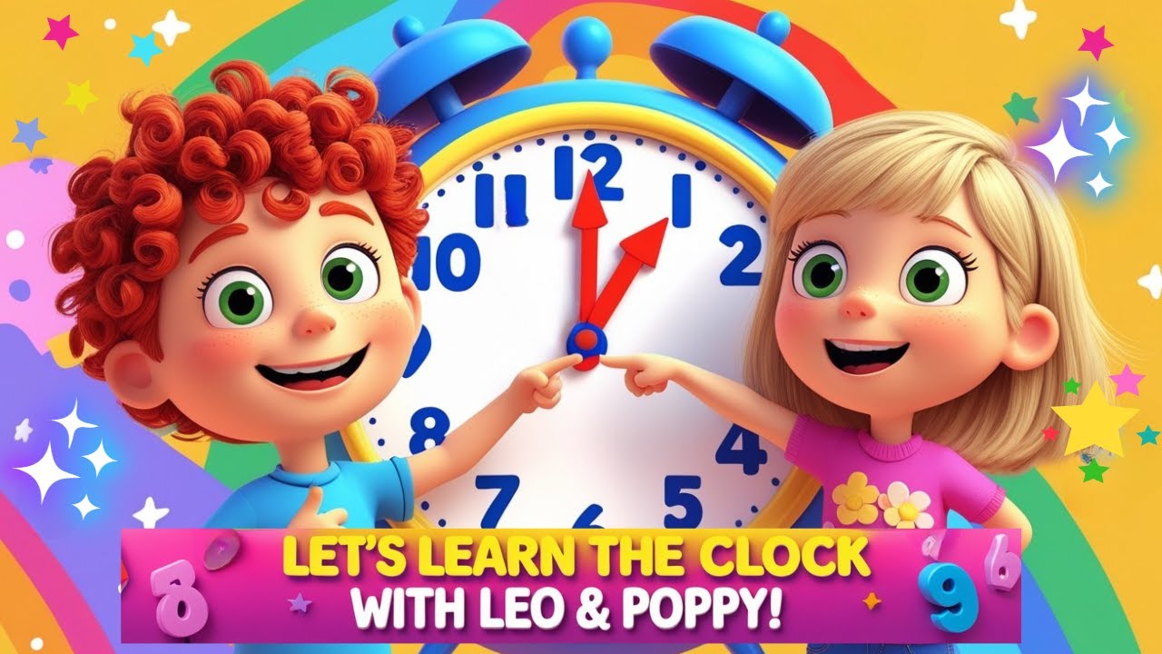 Fun Clock Song for Kids - Learn to Tell the Time with Leo & Poppy ...