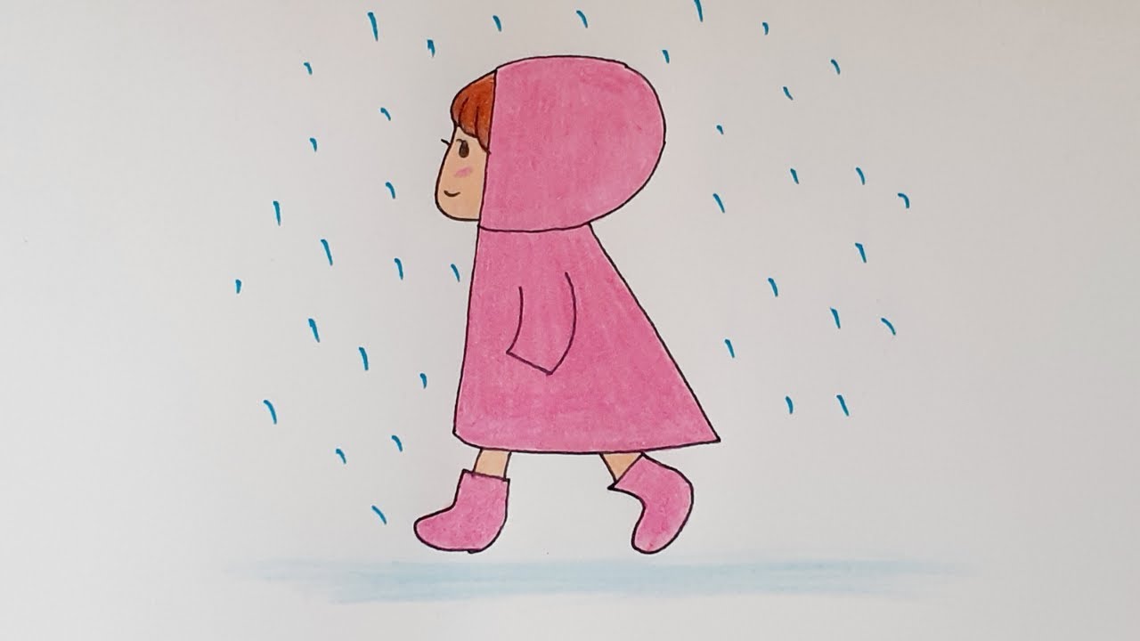 How to draw a cute girl|| R turn into cute little girl ||R for Rain ...