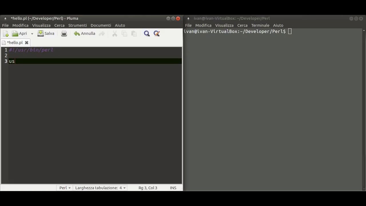 Hello world Perl language - YouTube