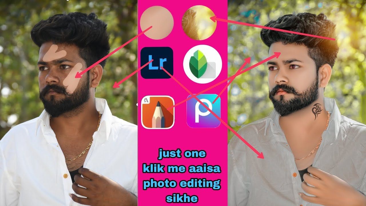 सबसे असान तरीके से Just one klic me new best photo editing sikhe and ...