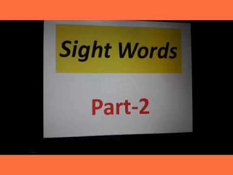 Sight words part 2 ....learn to read - YouTube
