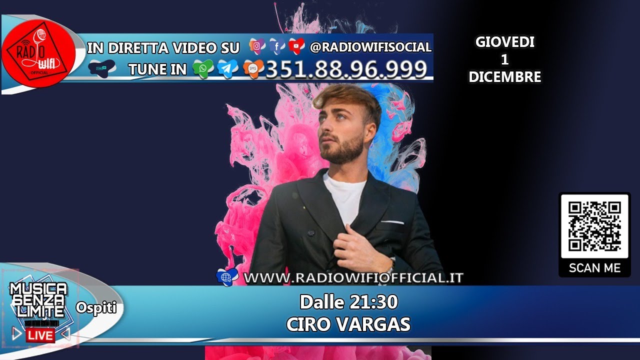 Musica Senza Limite Live - OSPITE Ciro Vargas - YouTube