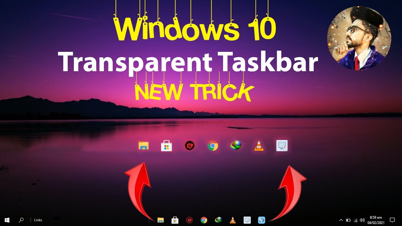 how to make taskbar transparent in windows 10 | technical mouna bhai ...