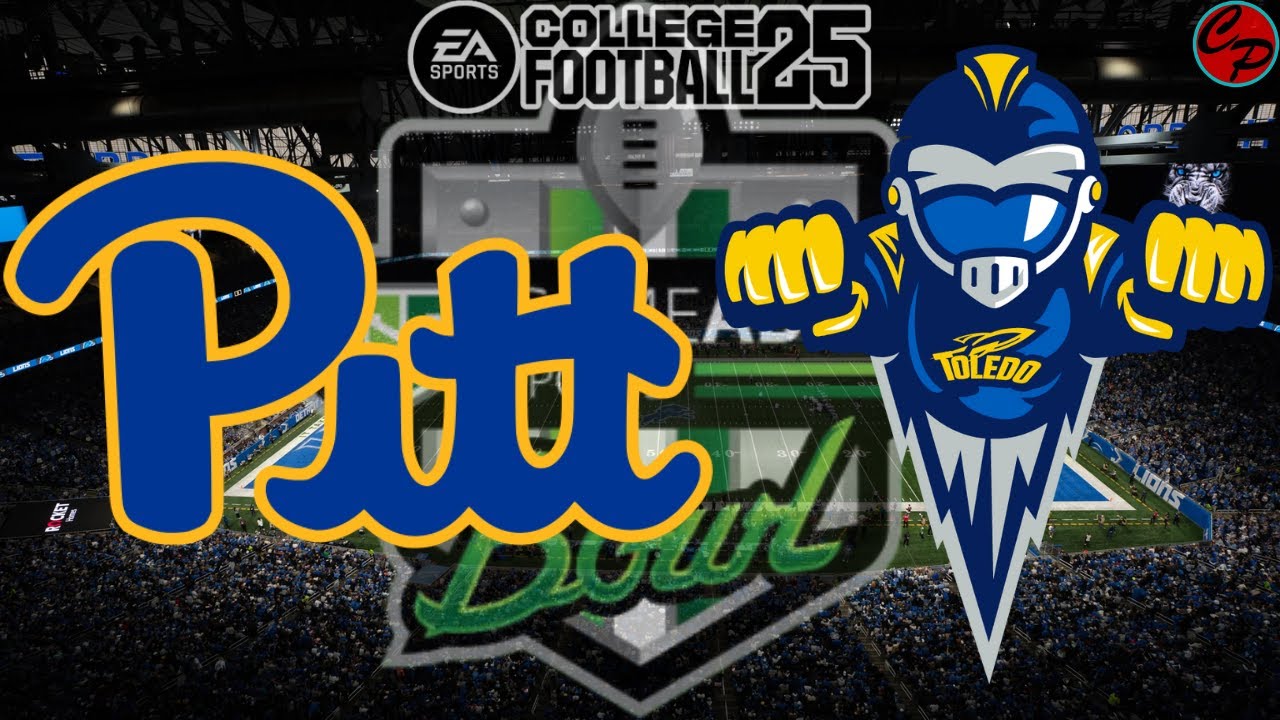 Game Above Sports bowl Pitt vs Toledo College Football 25 (SIM) - YouTube