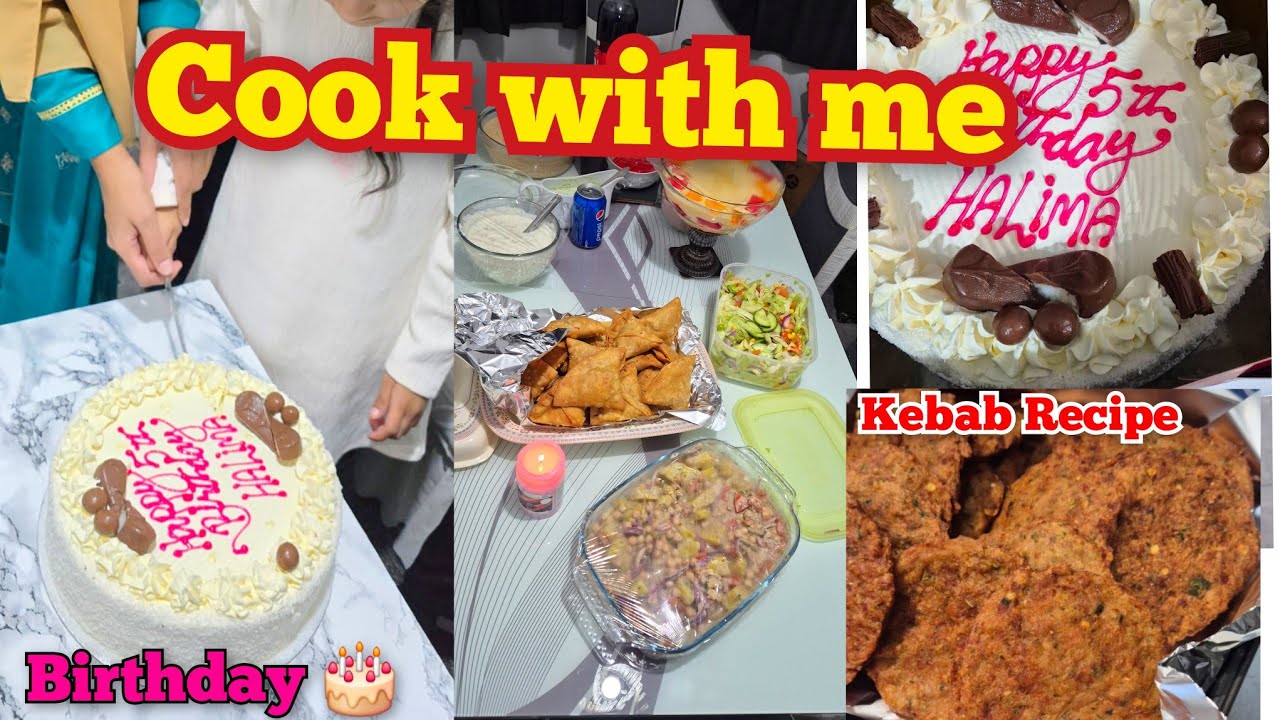 Food vlog, cook with me / Daughter's birthday 🎂 Family time || KEBAB ...