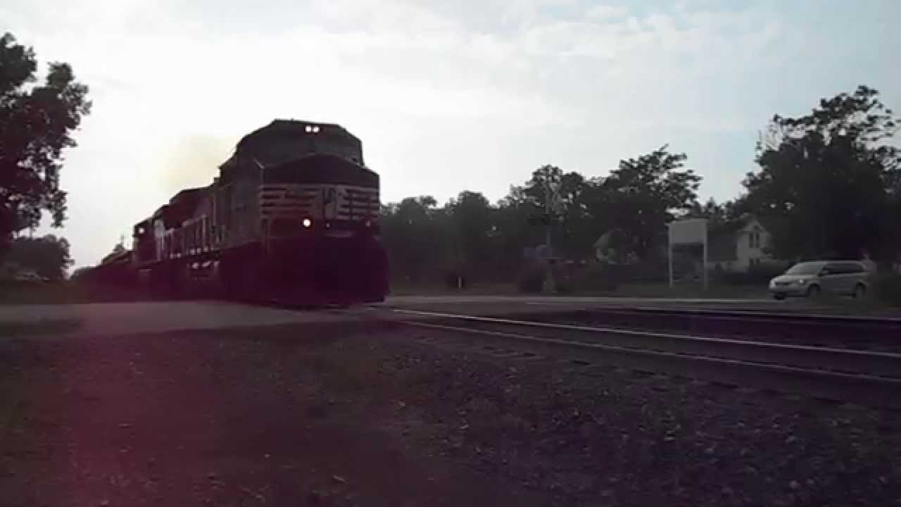 NS 9071 leads eastbound at Chesterton, IN on 7/6/15 - YouTube