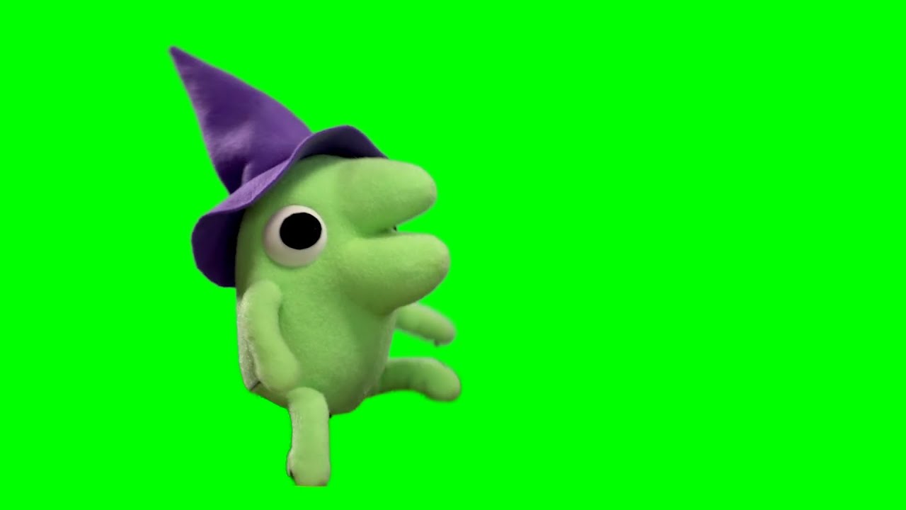 Glep (puppet) dancing Smiling Friends (red) green screen - YouTube