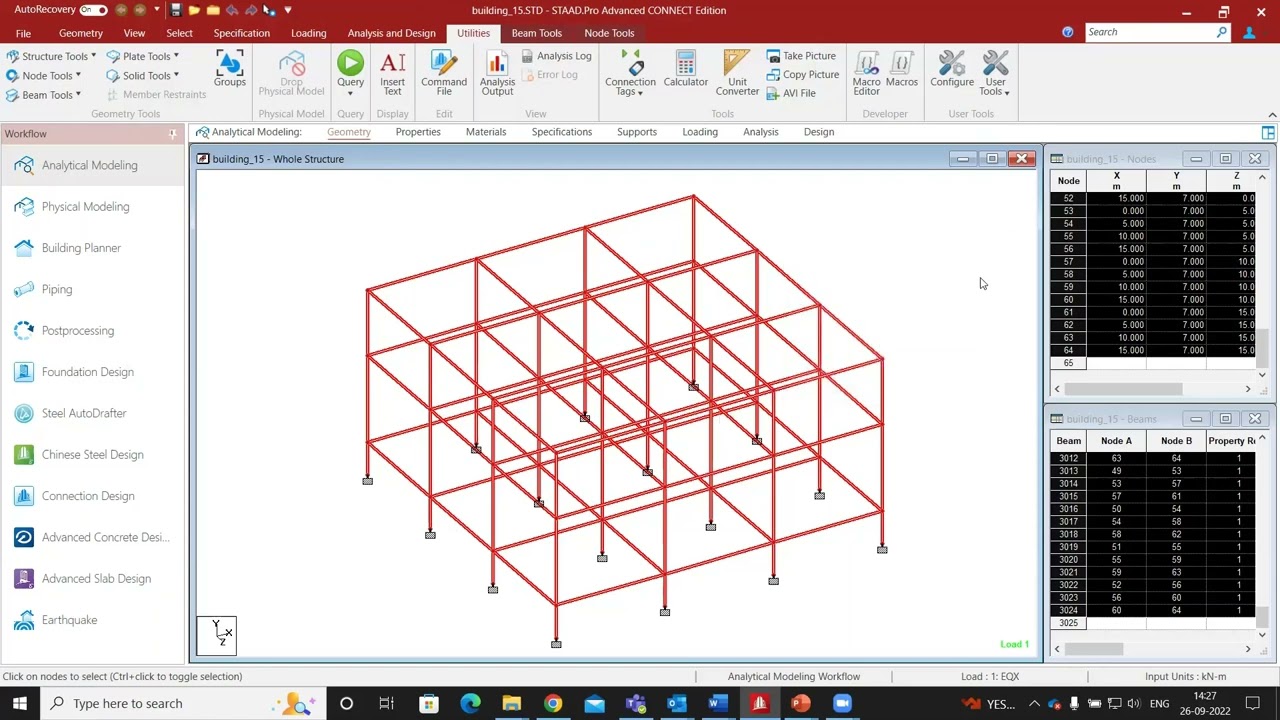 Utilities Tab in Bentley STAAD.Pro - YouTube