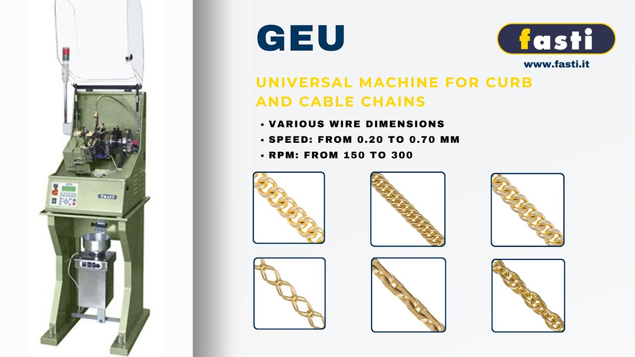GEU | UNIVERSAL MACHINE FOR CURB AND CABLE CHAINS - YouTube