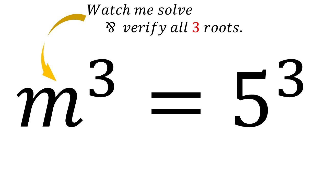 Watch Me Solve And Verify All 3 Roots To This Exponential Equation ...
