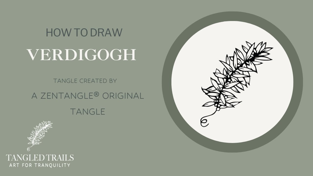 How to Draw Tangle Pattern, Verdigogh for Beginner Tanglers/Certified Zentangle Teacher - YouTube