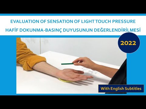 Evaluation of Sensation of Light Touch Pressure/ Hafif Dokunma-Basınç ...