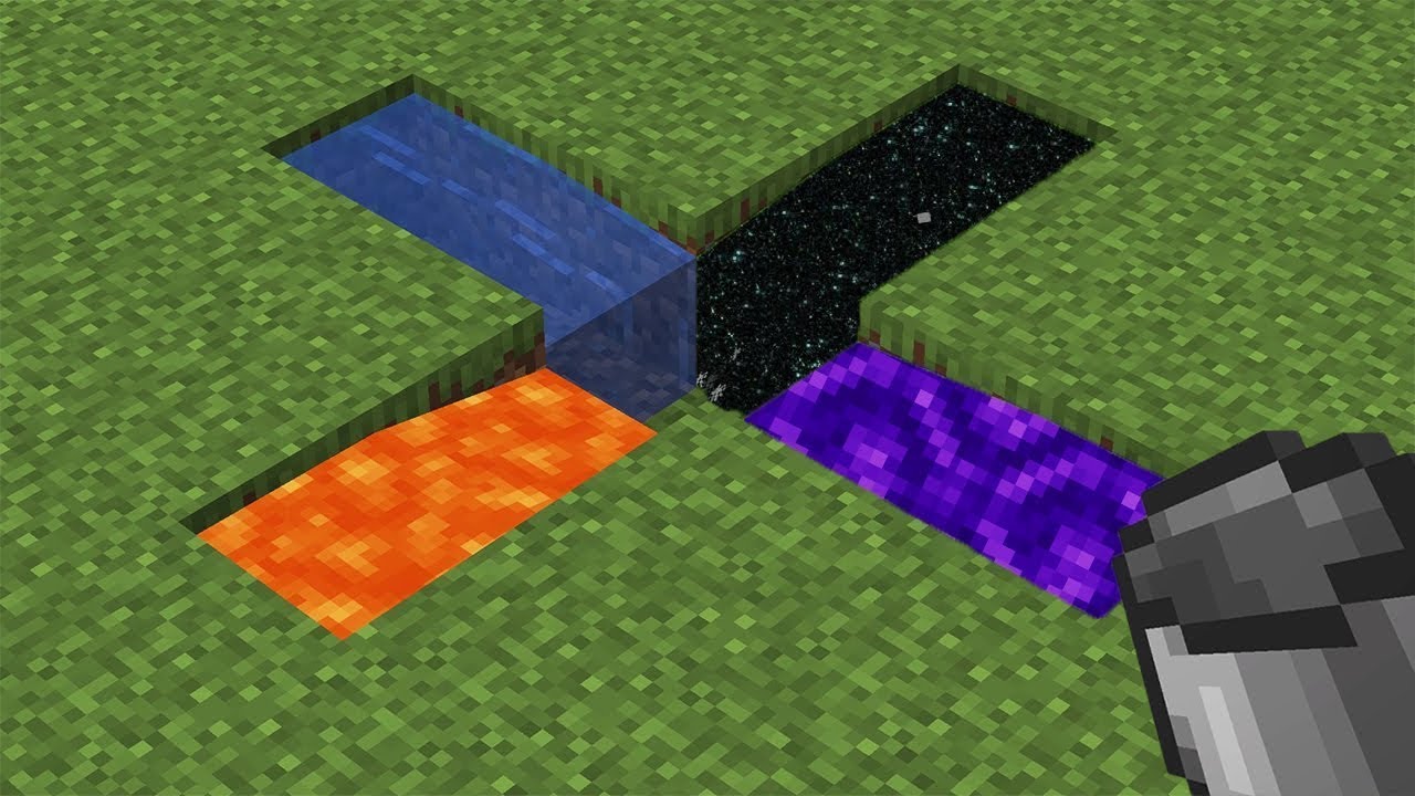 what happens if you combine all liquids ? - minecraft - YouTube